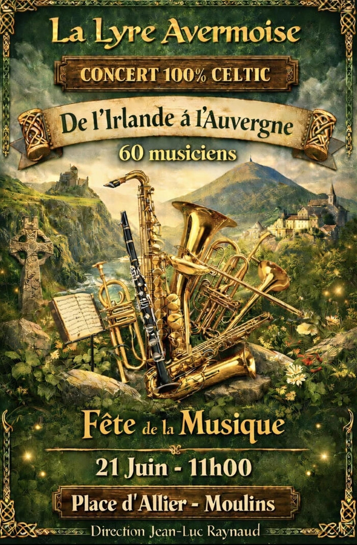 Concert Celtique de La Lyre Avermoise à Moulins — 21 juin 2026